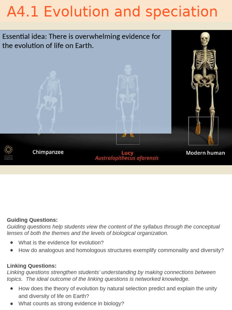 A4.1 Evolution and Speciation (AHL) | PDF | Wellness