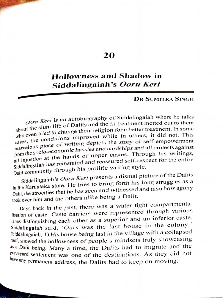 Hollowness and Shadow in Ooru Keri | PDF