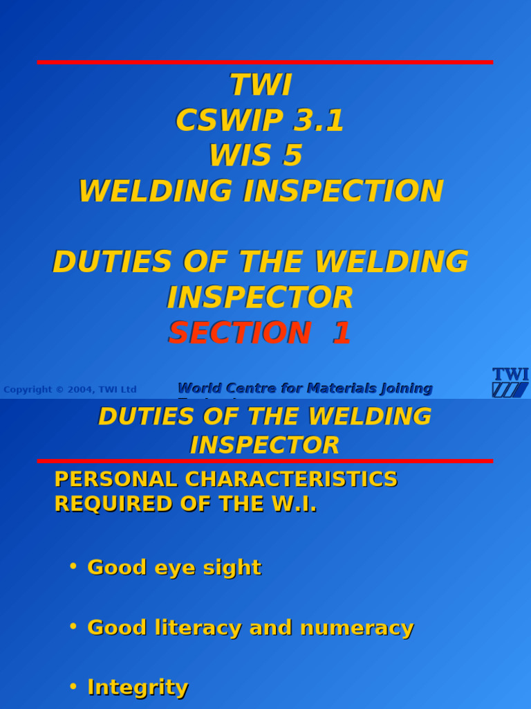 Duties & Responsibilities | PDF | Welding | Construction