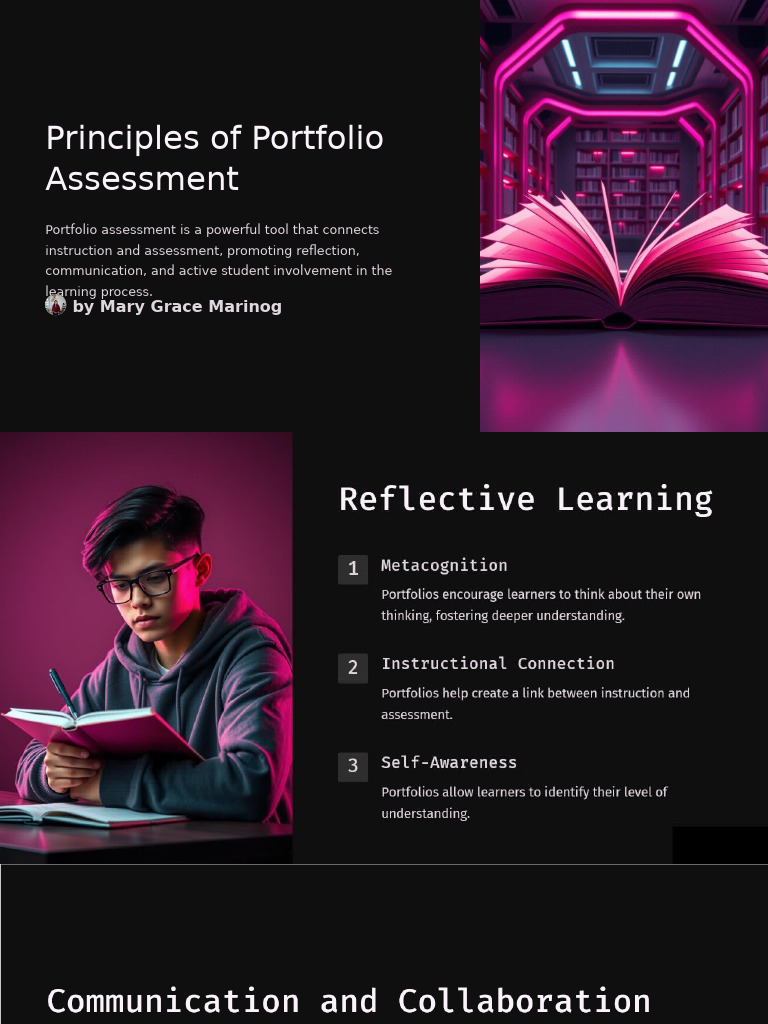 Principles of Effective Portfolio Assessment | PDF | Career & Growth