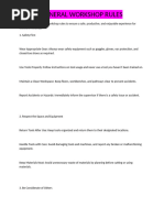 10 Safety Rules of The Workshop | PDF | Safety | Personal Protective ...