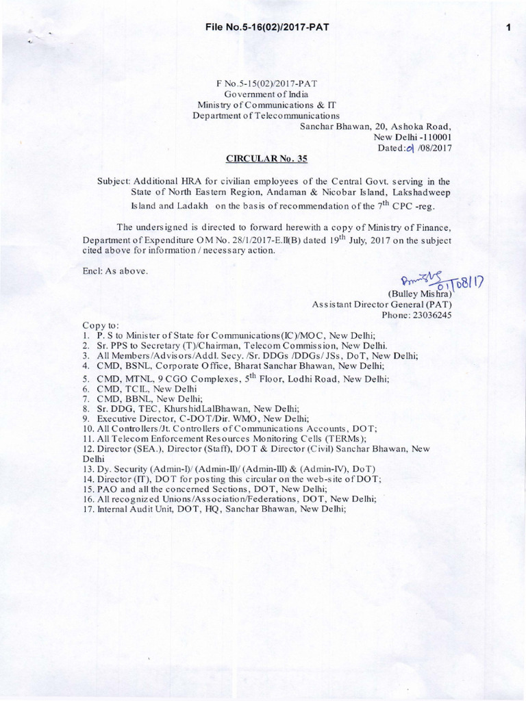 circular 35 document | PDF | Government Of India | Economy Of India