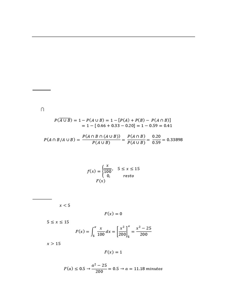 Solucion EX Enero ESTADÍSTICA 2023 | PDF | Teoría de la medida | Probabilidades y estadísticas