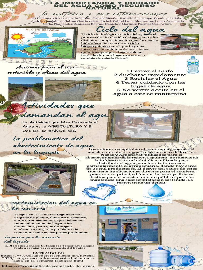 La Importancia y Cuidado Del Agua Como Recurso Natural | PDF | Agua ...