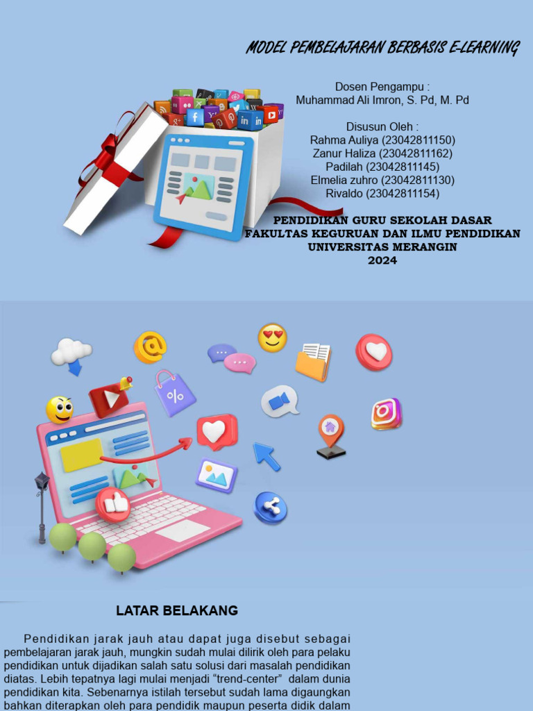 Model Pembelajaran Berbasis E-Learning | PDF | Ilmu Sosial