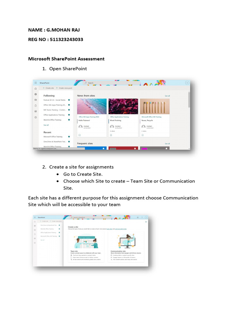 NM Microsoft Sharepoint Assessment | PDF | Career & Growth | Computers