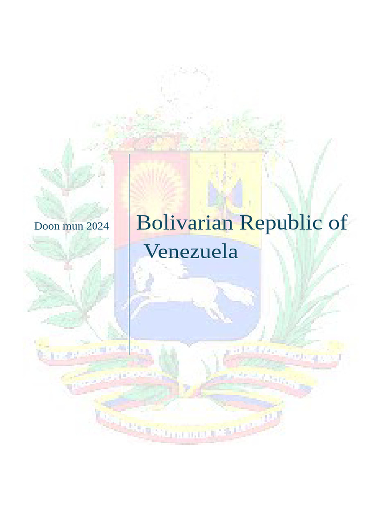 Doon Mun 2024 Position Paper Bolivarian Republic of Venezuela | PDF ...