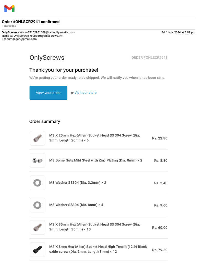 Screw Orders | PDF | Screw | Machining