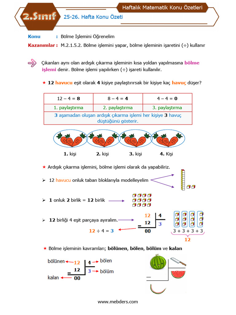 2.sınıf Mat Tekrarr | PDF