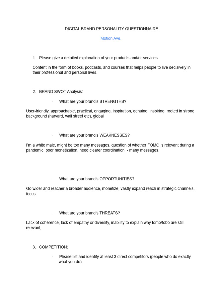 Digital Brand Personality Insights | PDF | Brand
