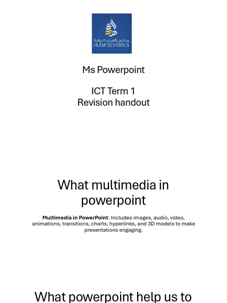 ICT - Powerpoint Revision G7 & G8 | PDF | Art