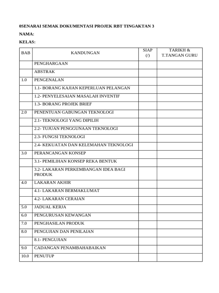 Zuhaili-Dokumentasi Projek RBT f3 | PDF