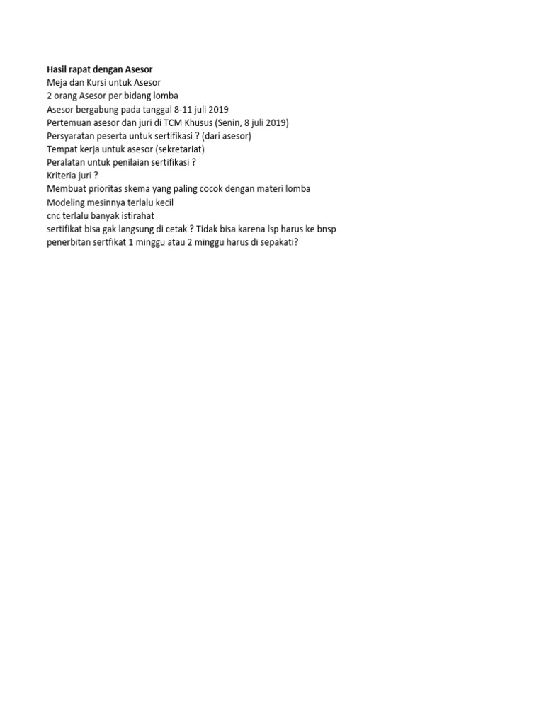Rough Draft LKSN SMK 2019 Jogjakarta Preparation | PDF