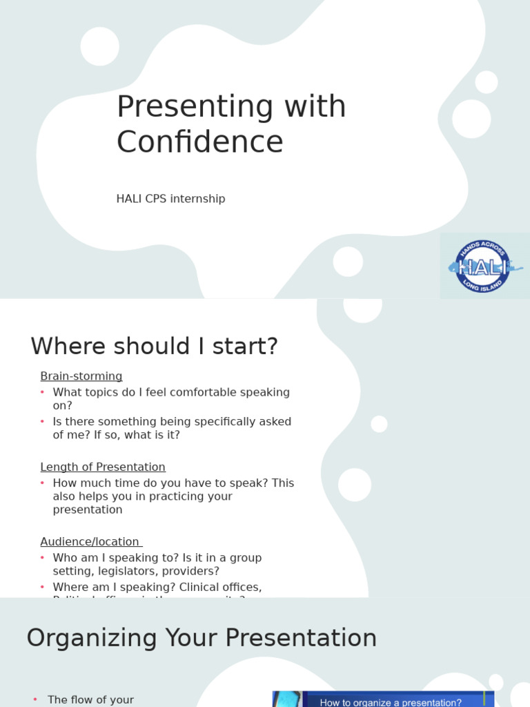 Presenting With Confidence Presentation Pdf Body Language Public