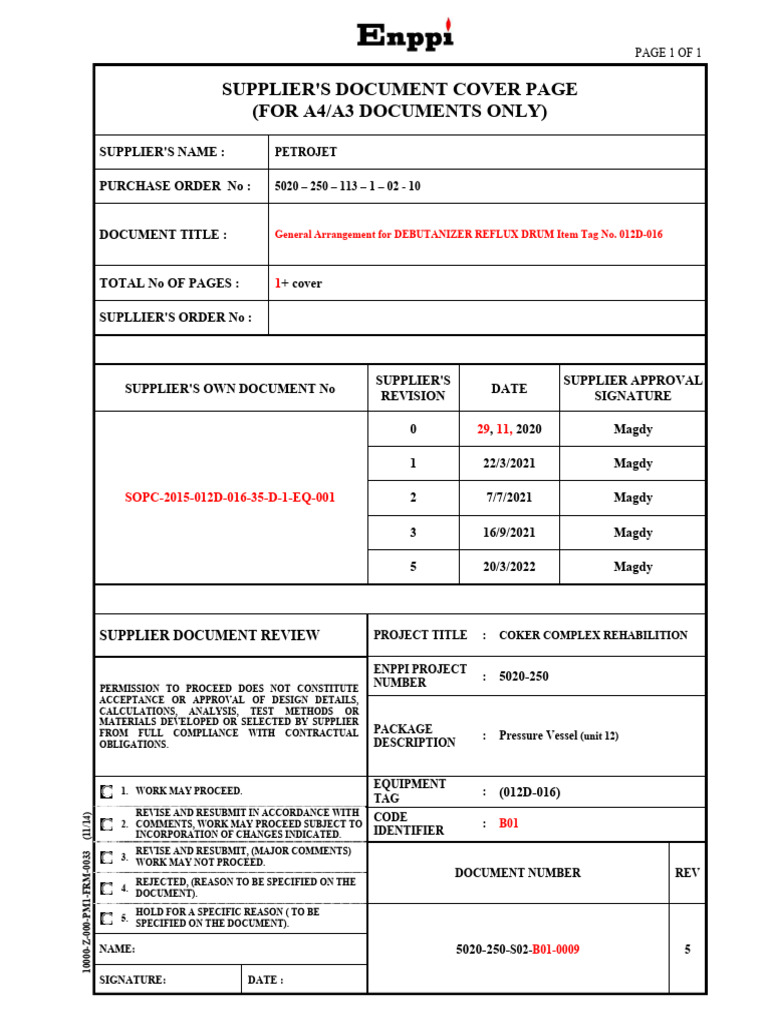 012-D-016 General Arrangement | PDF