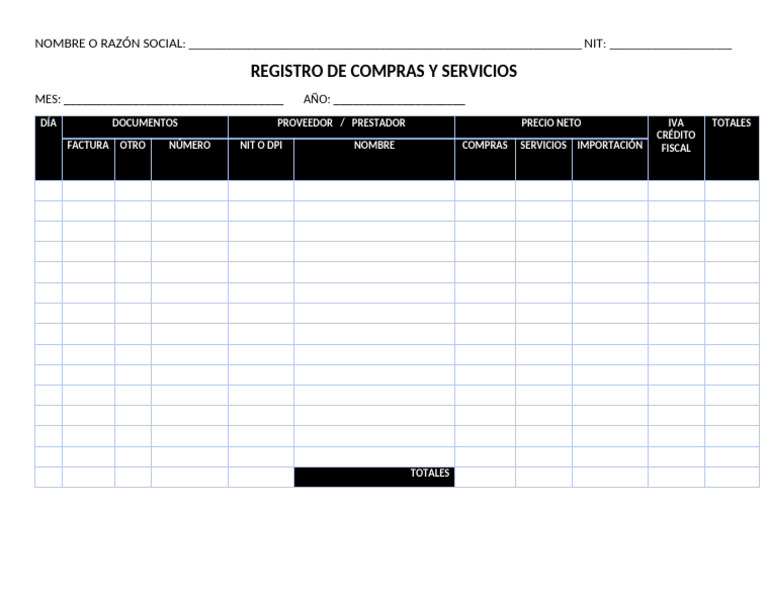 Planillas de Compras, Conta | PDF