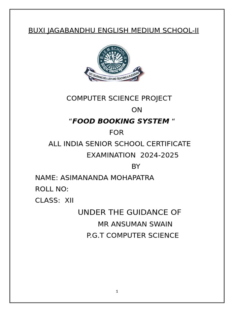 project of computer | PDF | Databases | Data Management
