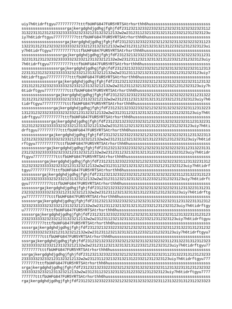 Random Text and Numbers Document | PDF