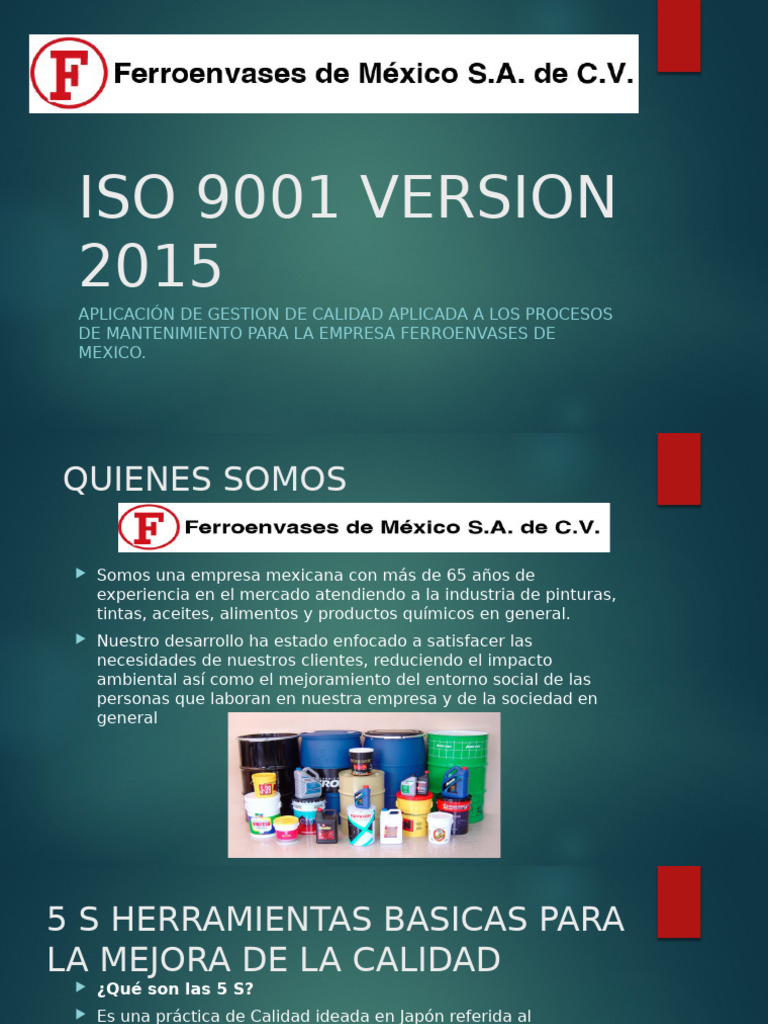 Iso 9001 Version 2015 Terminada | PDF | Calidad (comercial) | Sistema ...