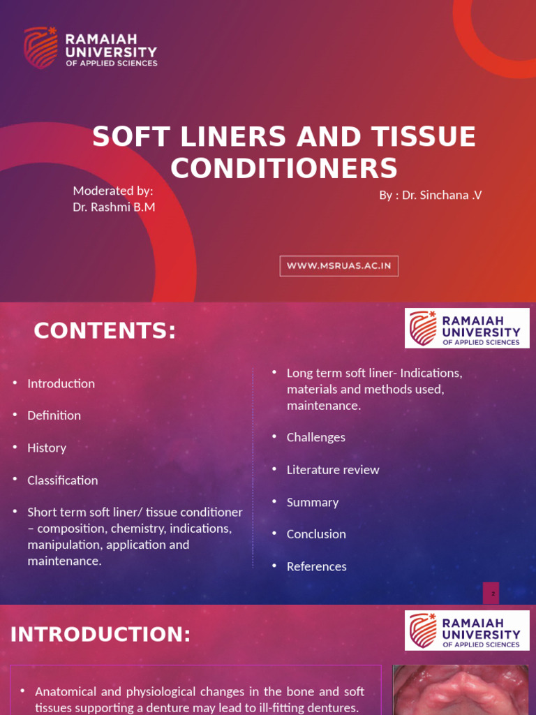 5.tissue Conditioners and Soft Liners | PDF | Dentures | Poly(Methyl Methacrylate)