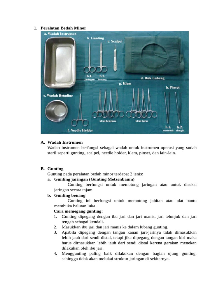Peralatan Bedah Minor | PDF | Griya & Taman | Kesehatan Holistik