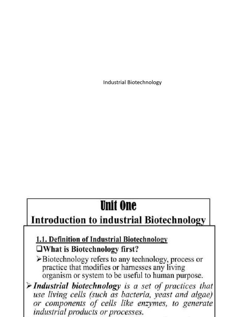 Industrial Biotechnology 2 | PDF