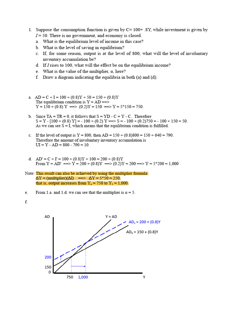 Questions Multiplier Model With Key | PDF | Balanced Budget | Fiscal ...