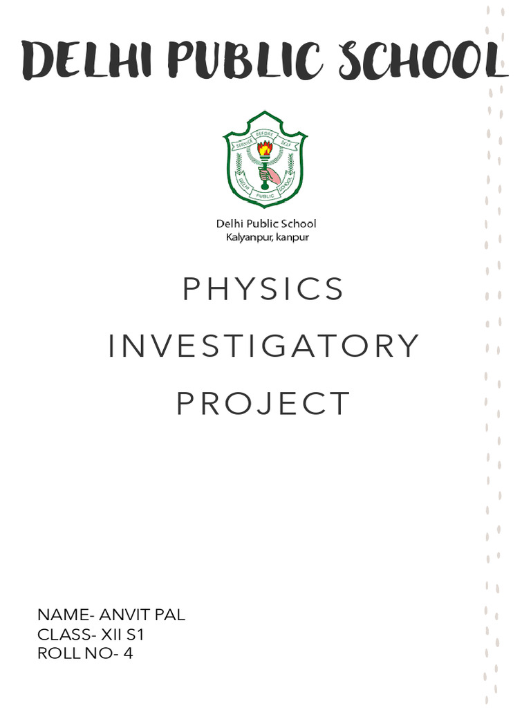 Phy Project | PDF | Refraction | Reflection (Physics)