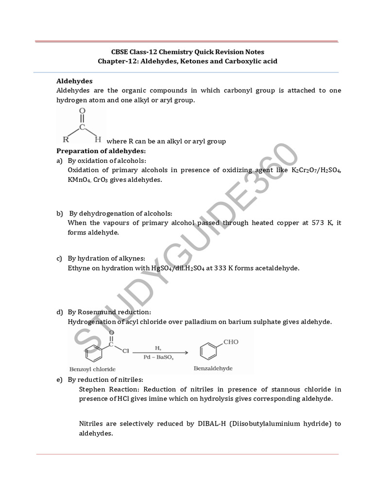 Aldehydes and Ketones Overview | PDF | Aldehyde | Carboxylic Acid