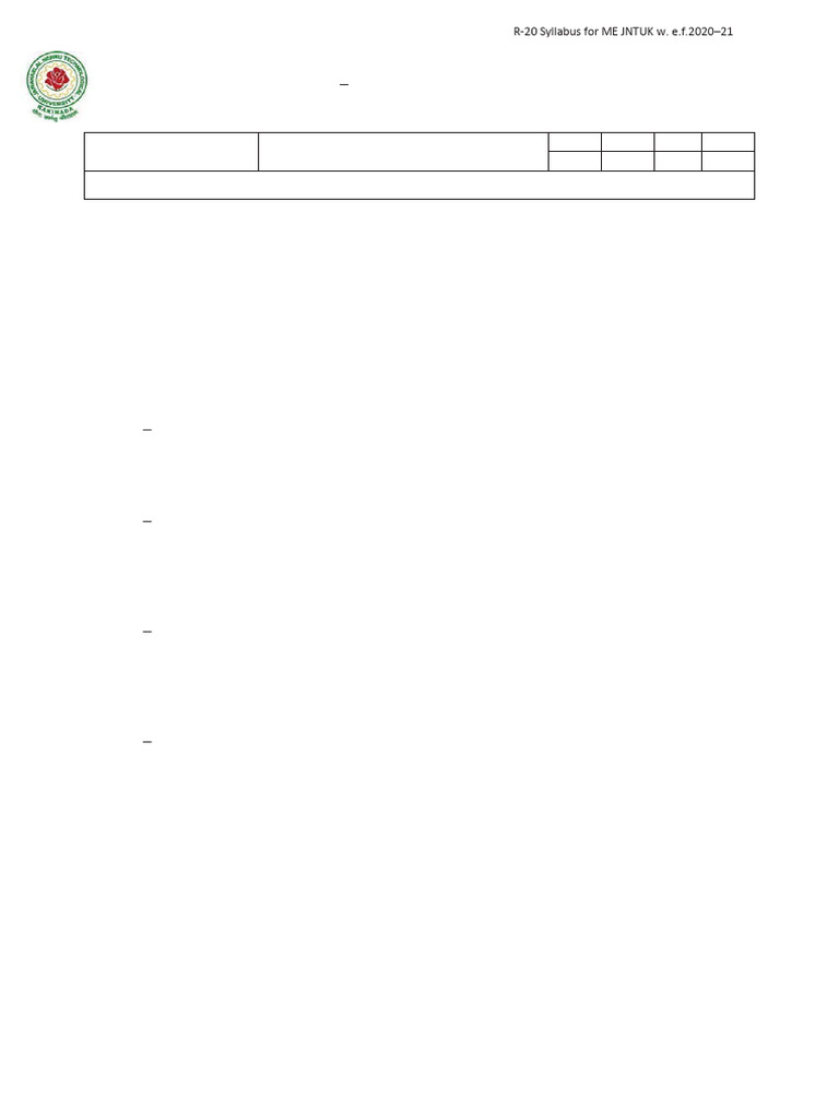 Mech Engg 4-1 CS & Syllabus - UG - R20-15-16 | PDF | Automation | Machines