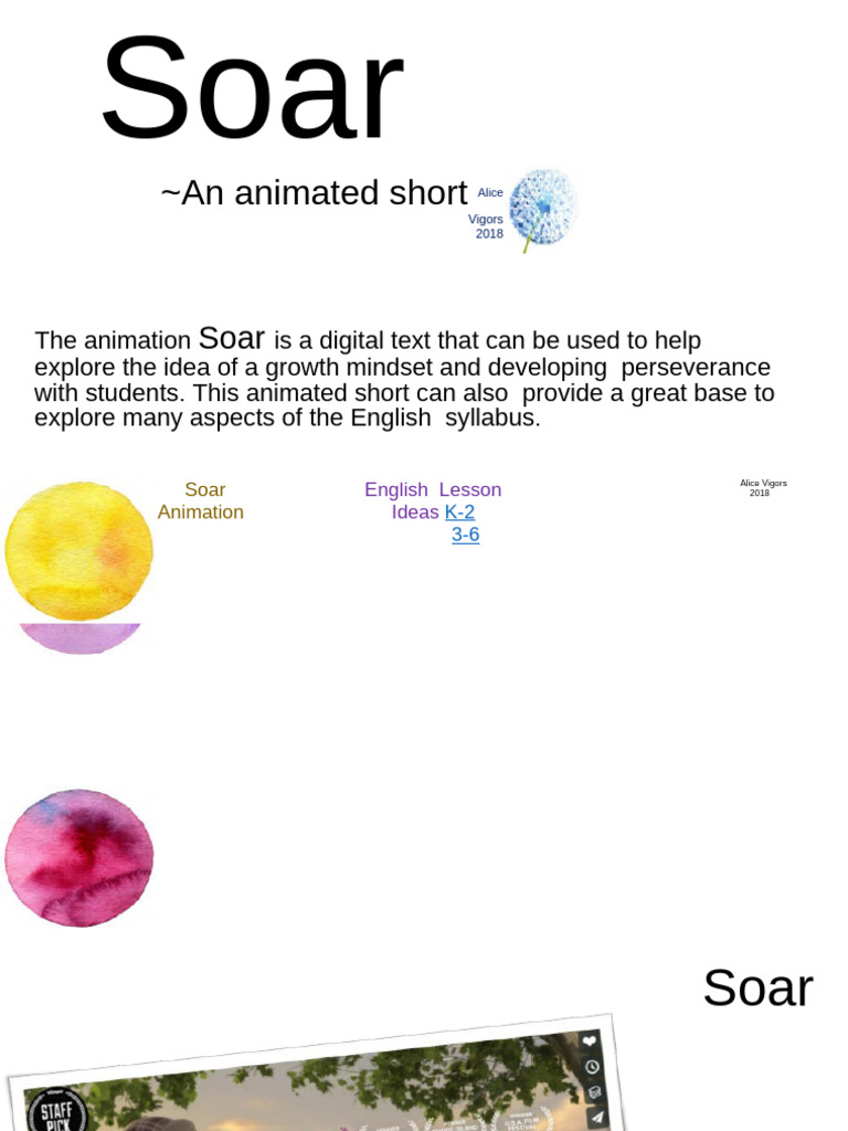 soar_animation | PDF | Learning | Mindset