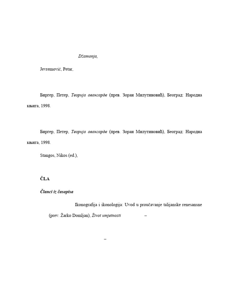 PISANJE FUSNOTA - Uputstva | PDF