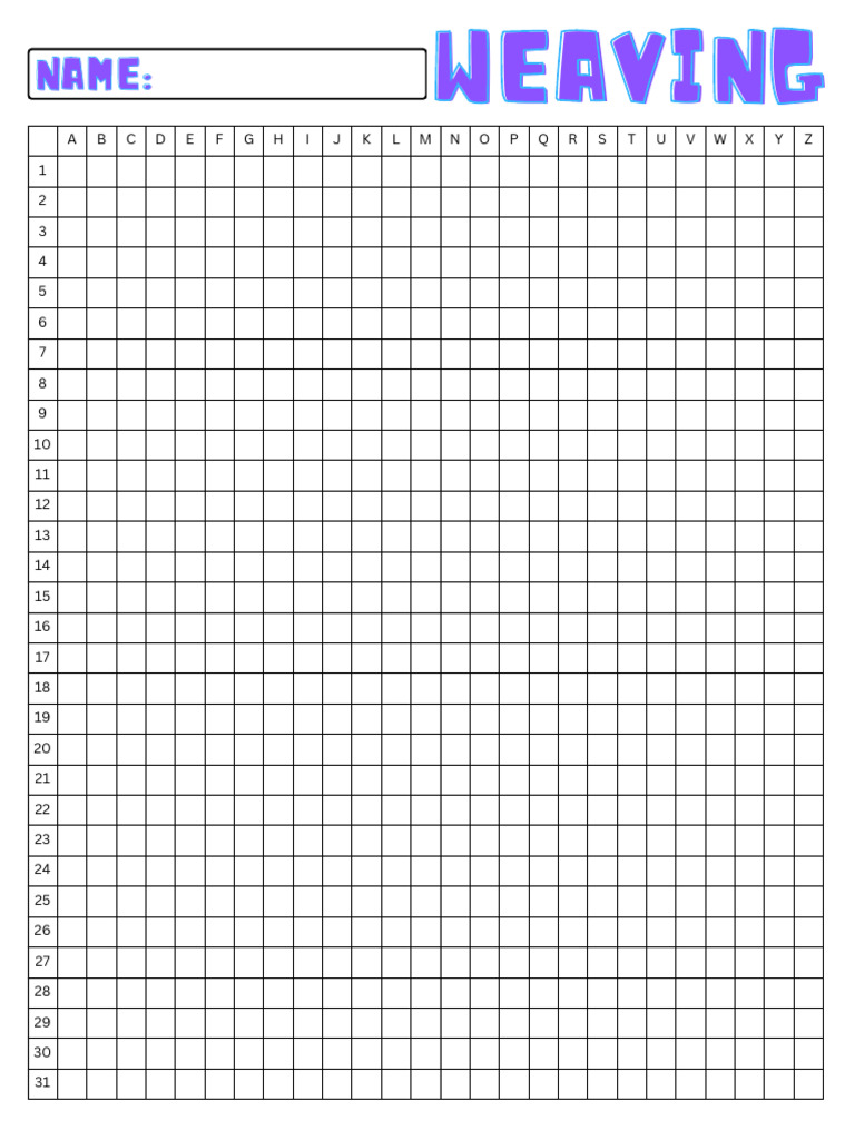 Weaving Pattern Template | PDF