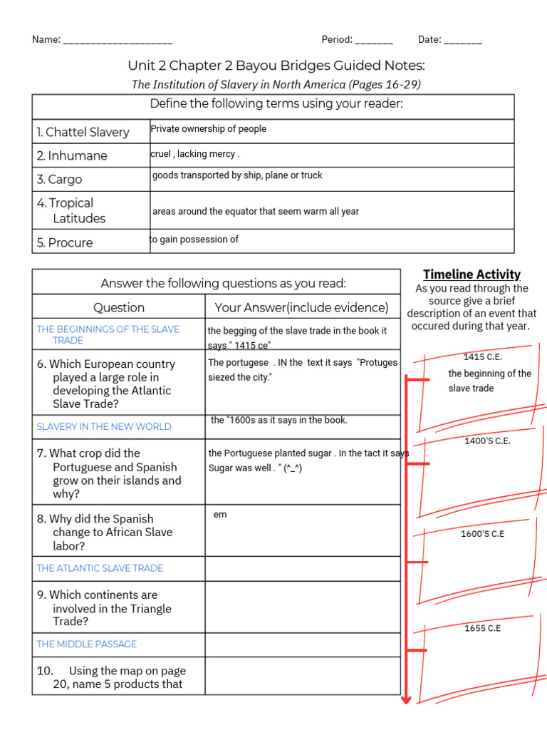 Bayou Bridges: Slavery in North America | PDF | Slavery | Atlantic ...