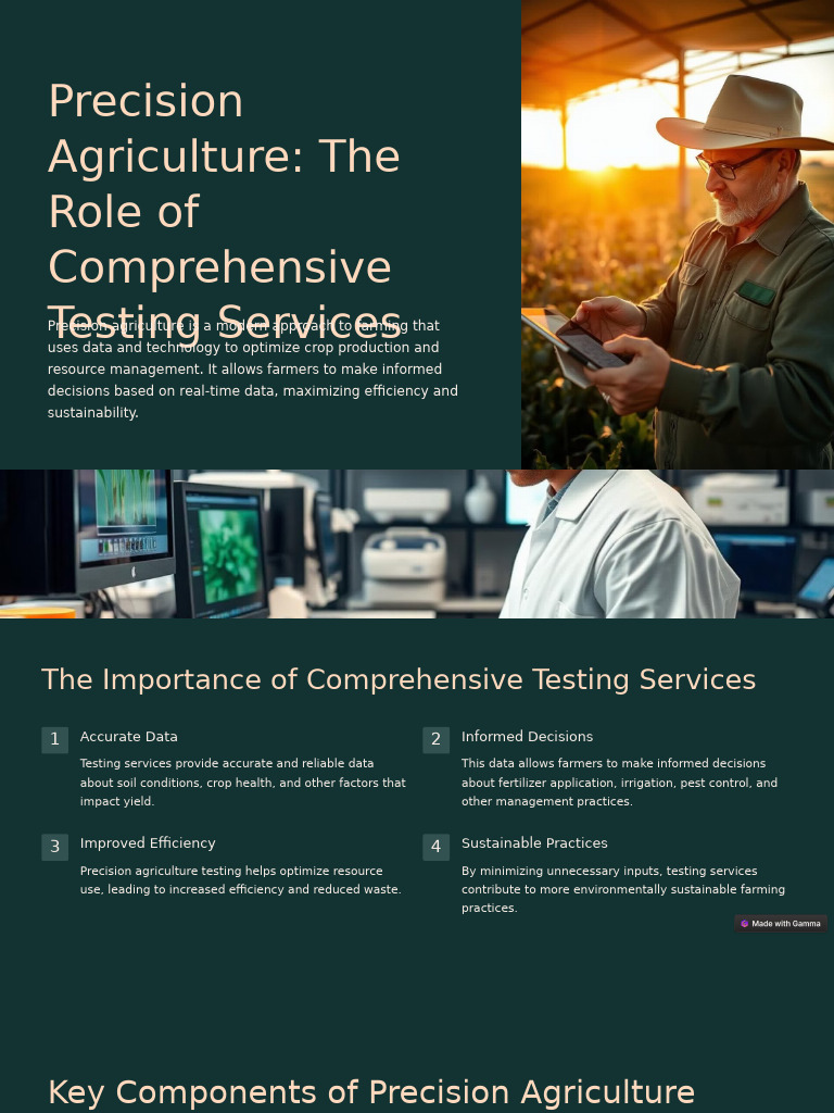 Precision Agriculture The Role of Comprehensive Testing Services | PDF ...