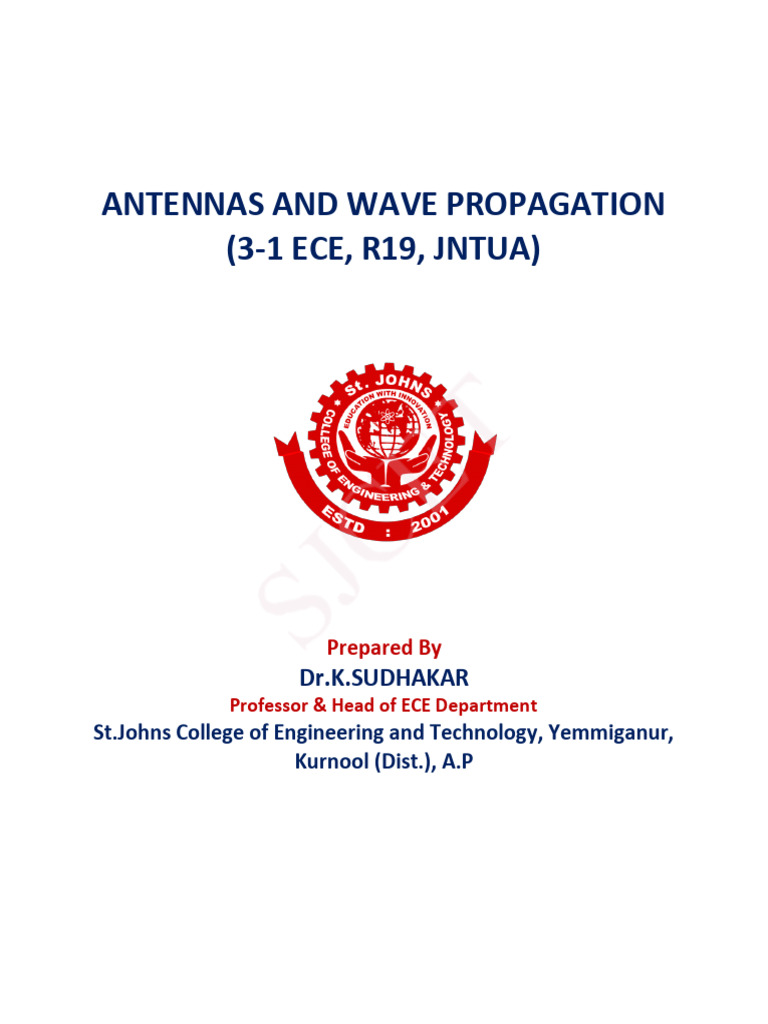 10022024-Antennas and Wave Propagation (3-1 Ece, r19, Jntua) | PDF | Antenna (Radio ...