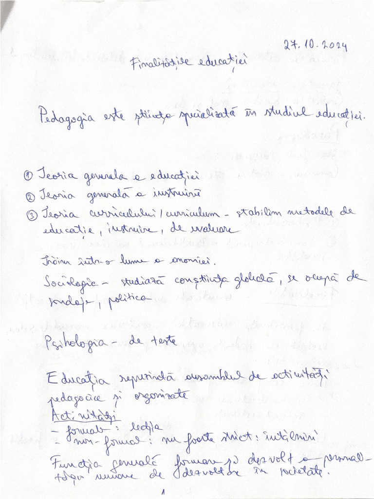 Fundamentele Pedagogiei Pedagogie 1 Pdf