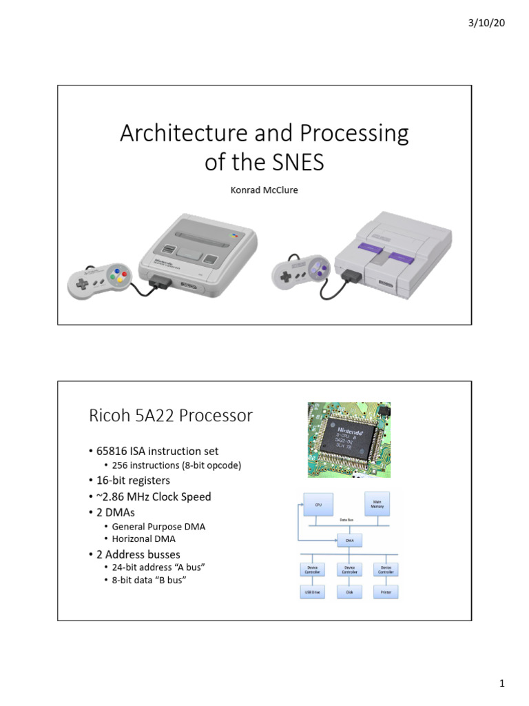Architeture and Processing of SNES | PDF