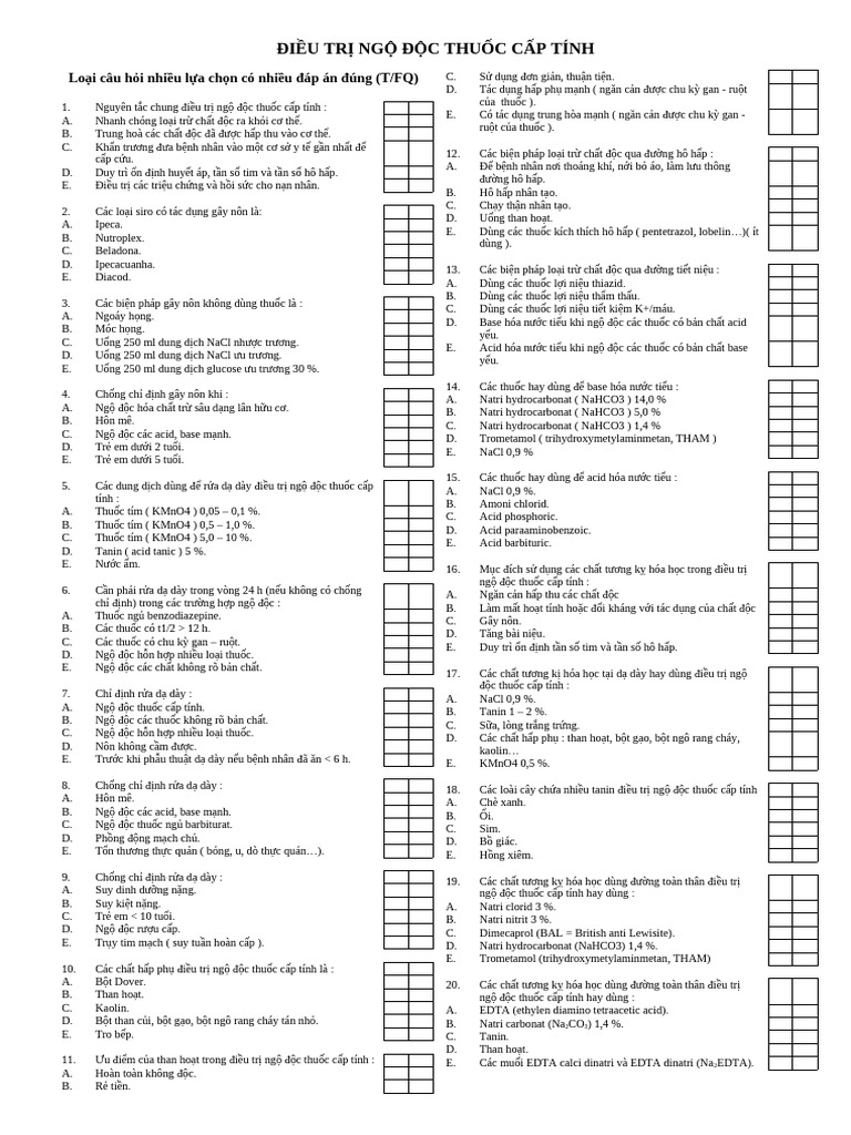 05 - Dieu Tri Ngo Doc Thuoc Chuan LG - DR | PDF