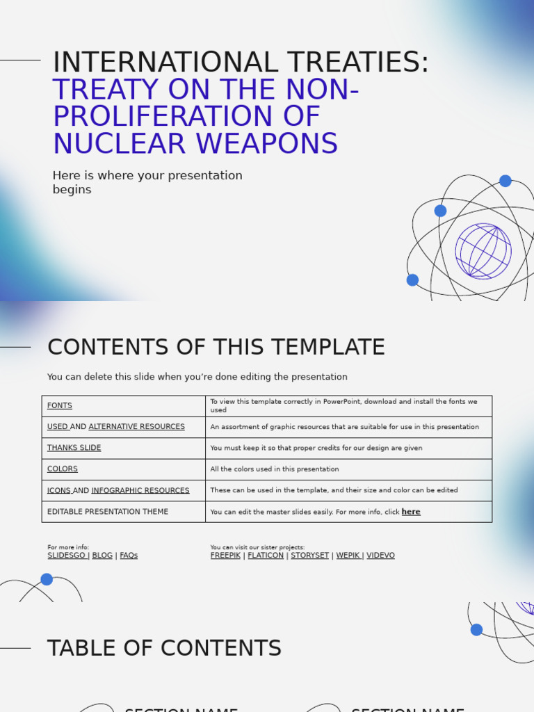 International Treaties Treaty On The Non Proliferation of Nuclear ...