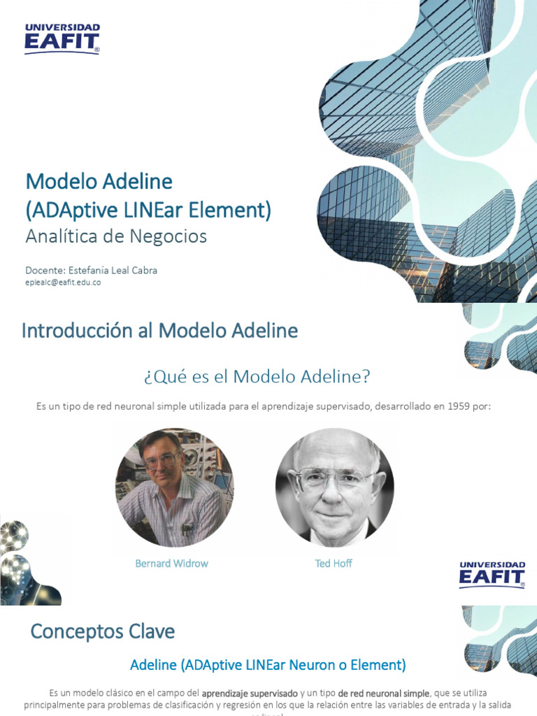 Clase 11. Modelo Adeline (ADAptive LINEar Element) | PDF | Red neuronal artificial | Análisis de ...