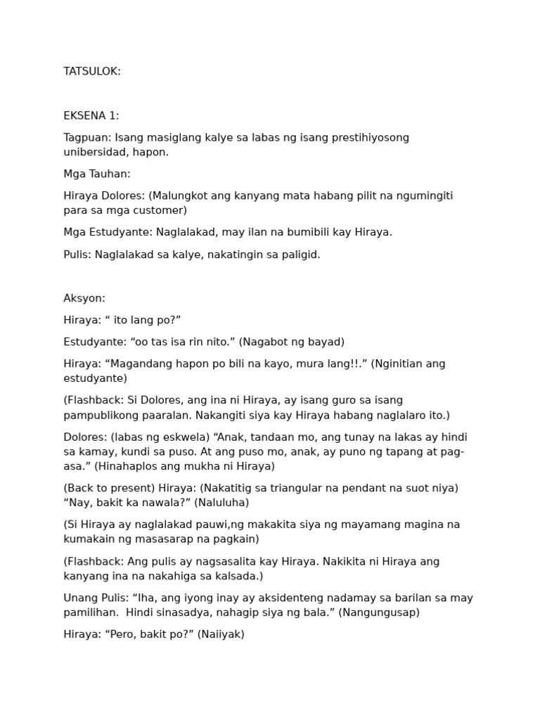 Tatsulok Script Full Draft Only | PDF