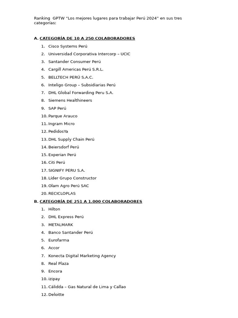 Ranking GPTW | PDF | Negocios | Tecnología