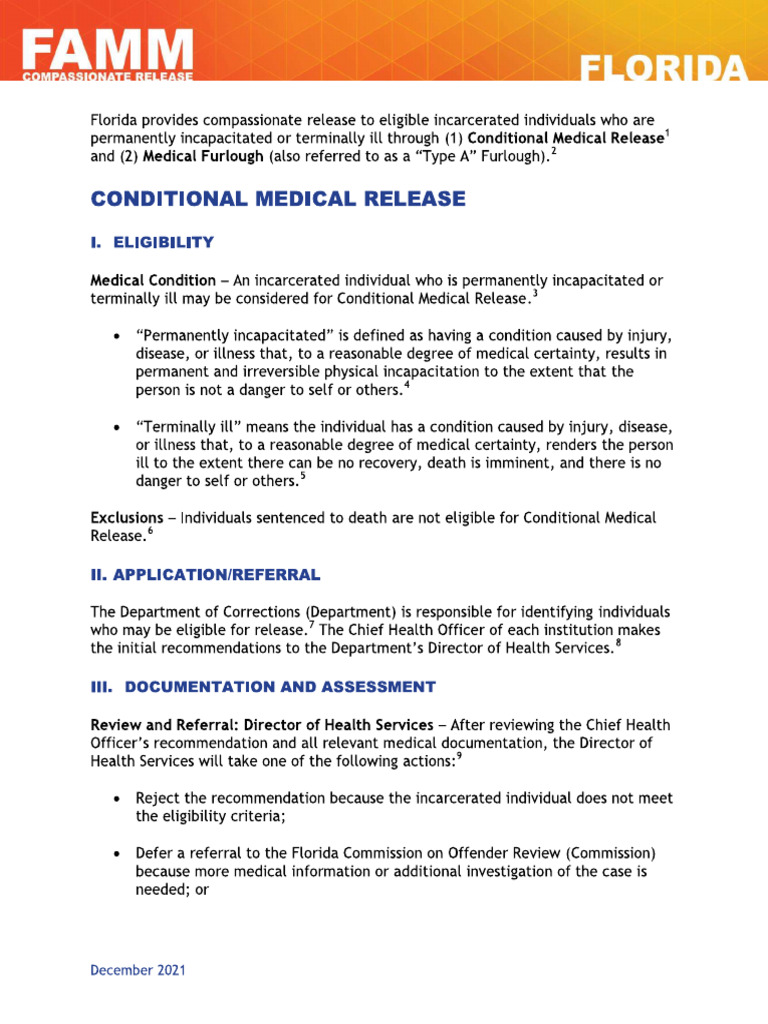 Florida Conditional Release Flyer | PDF