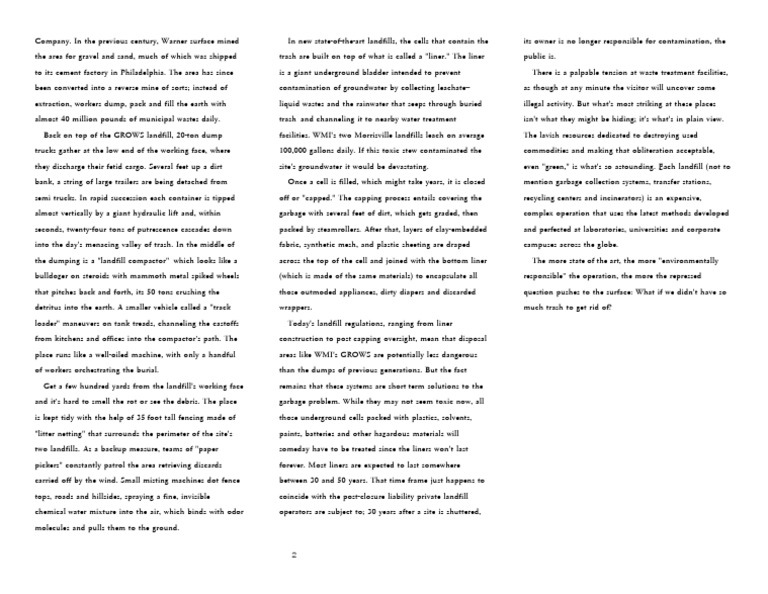 Modern Landfill Operations Explained | PDF | Landfill | Municipal Solid ...