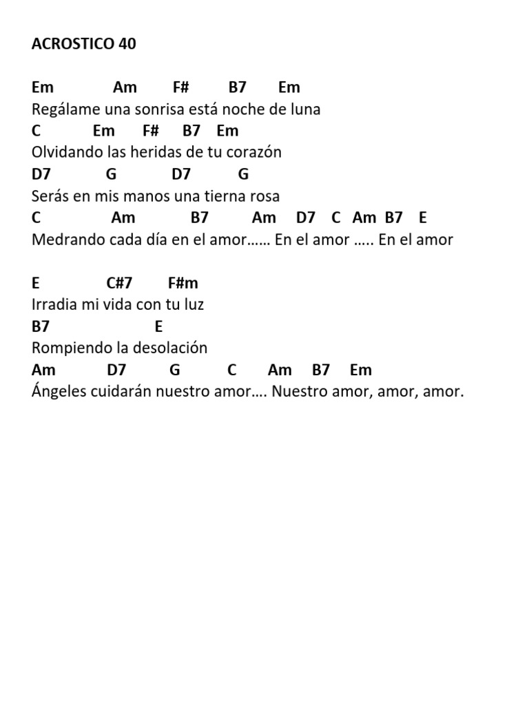 Acrostico de Amor y Esperanza | PDF
