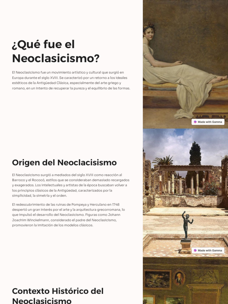 Que Fue El Neoclasicismo | PDF