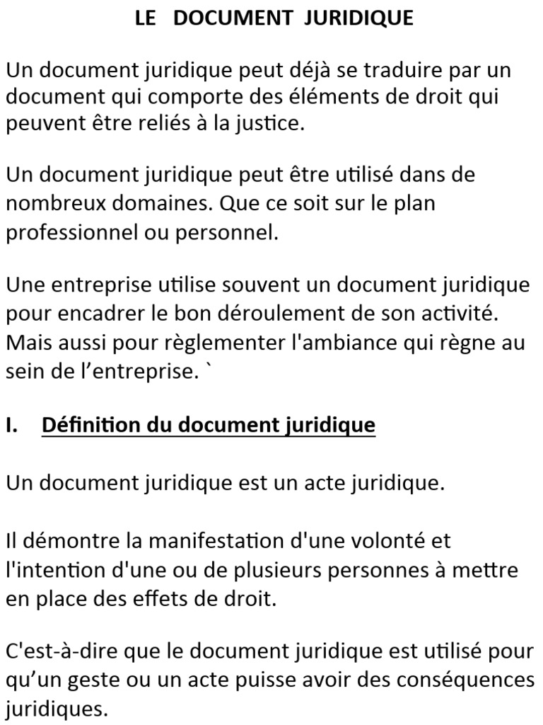 Comprendre le Document Juridique | PDF | Finance et gestion monétaire ...