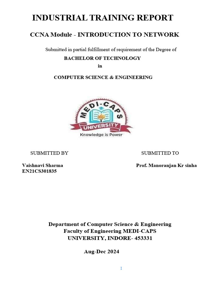 Vaishnavi IT report | PDF | Computer Network | Network Switch