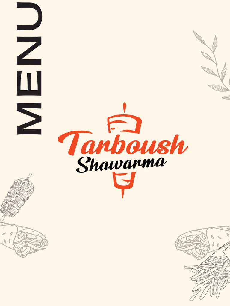 Tarboush Menu - 20240815 - 205249 - 0000 | PDF | French Fries | Sauce